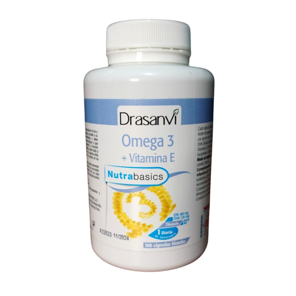 Omega 3 + Vitamina E + EPA + DHA 100 Perlas Blandas Drasanvi Europa ...