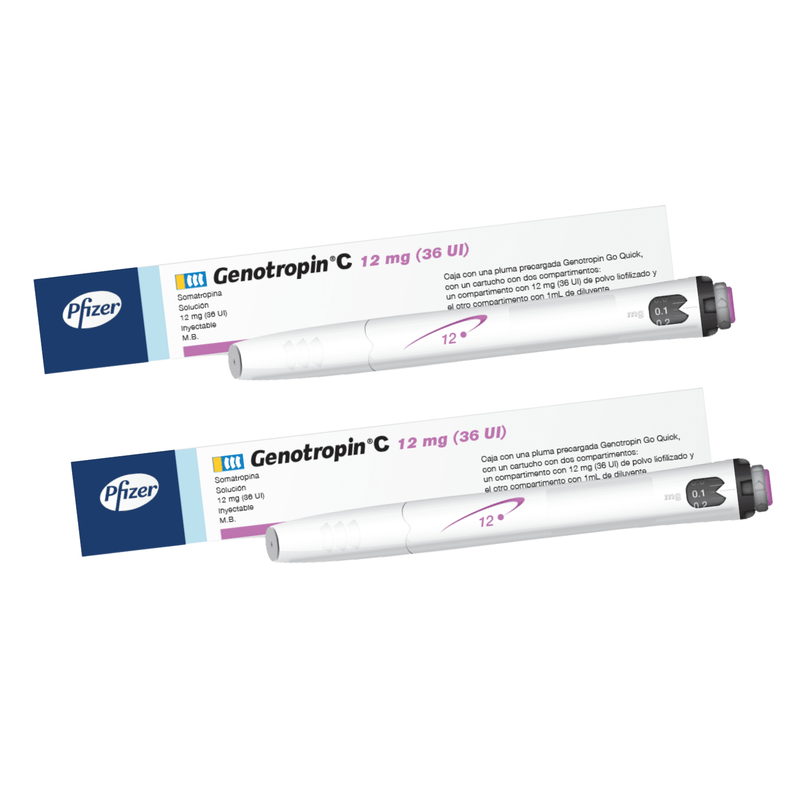 Pack Somatropina Hormona de Crecimiento HGH GENOTROPIN 36UI (12 mg ...